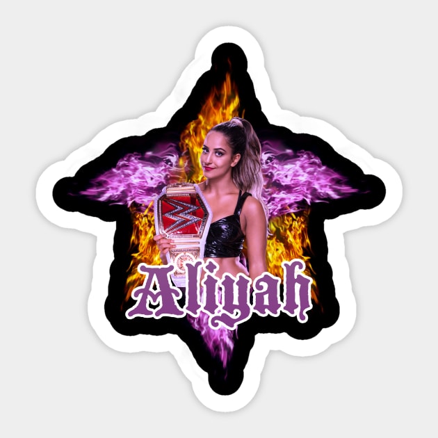 Aliyah Wwe Fansart Aliyah Sticker Teepublic